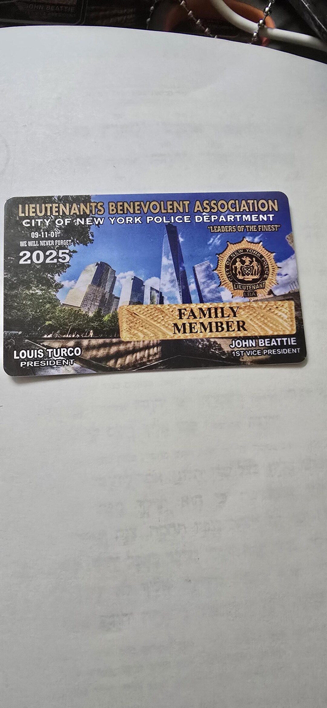 2025 Brand New LBA PBA Lieutenant Card Family Member. Low on Stock. - Etsy