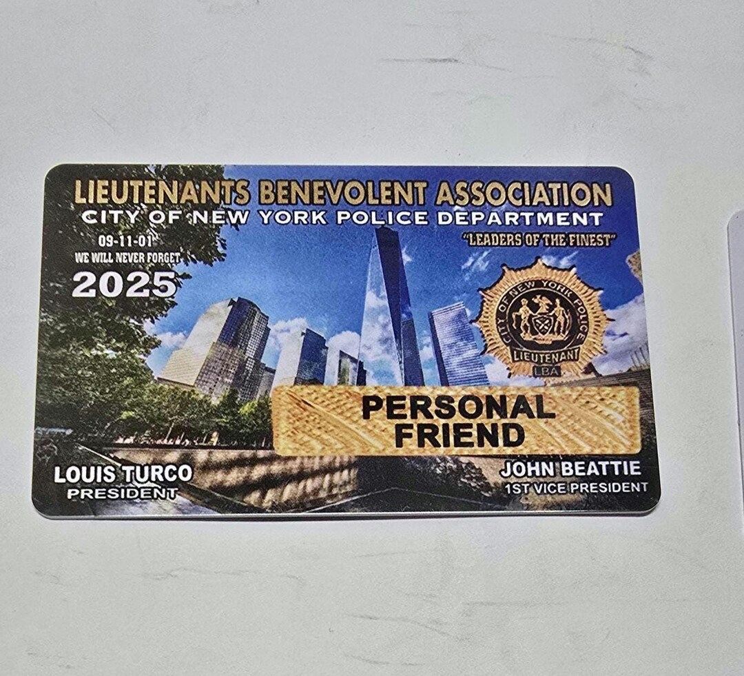 2025 Brand New LBA Pba Lieutenant Card Personal Friend Low on Stock. - Etsy