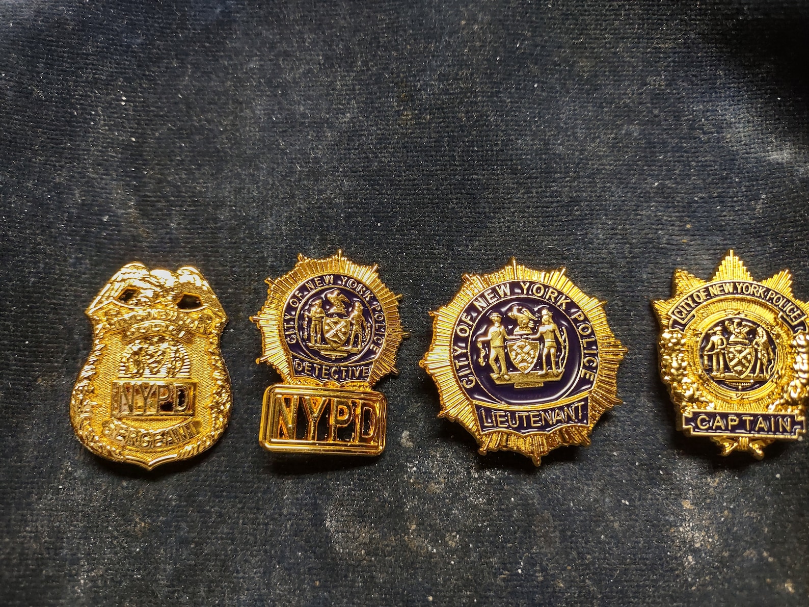 Sergeant , Detective, Lieutenant, Captain Badge Mini Shield NYPD Set of 4 Shields. - Etsy
