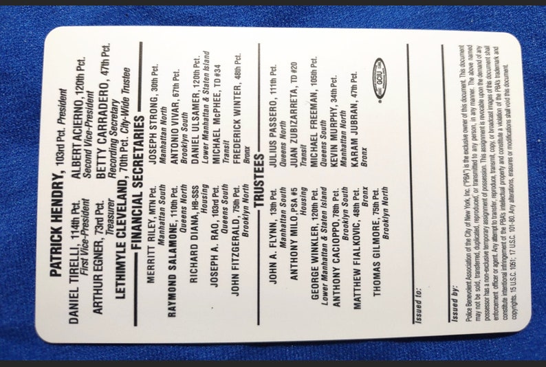 PBA Card NY State Trooper 2024 - Etsy