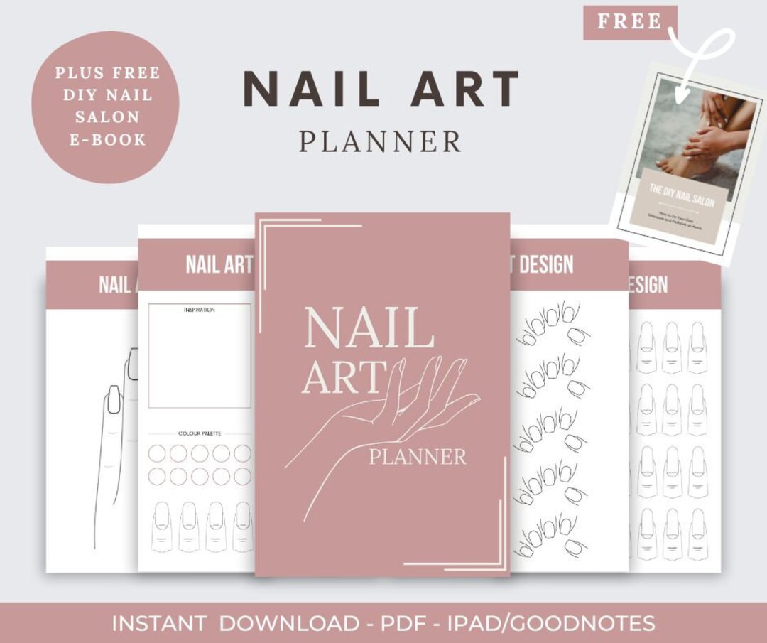 Nail Art Planner, Nail Design Templates, Digital Planner for iPad or ...