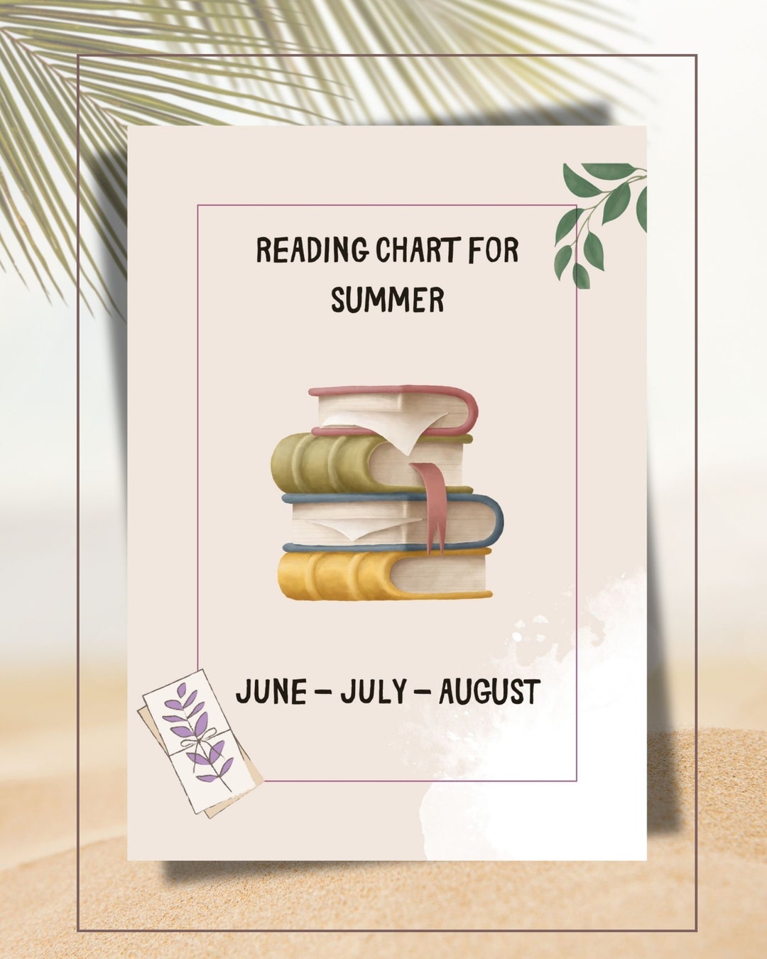 Reading Chart for Summer, Summer Books List, Personel Development ...