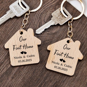 Our First Home Keychain Set Personalised First Home Keyrings New Home ...