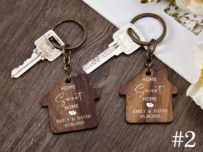 Our First Home Keychain Set Personalised First Home Keyrings New Home ...