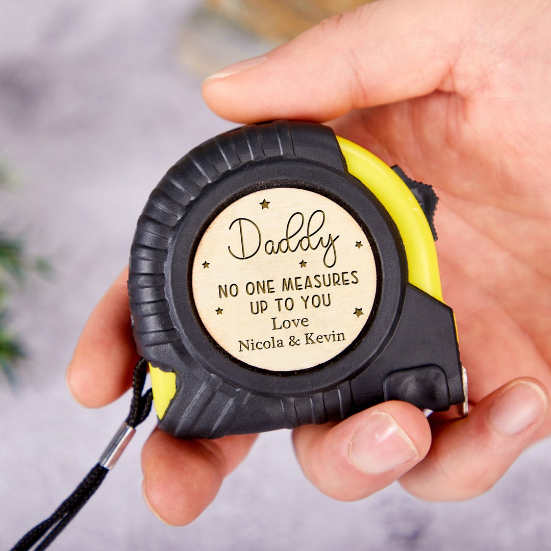 Personalised Tape Measure Ruler, Engraved Gift for Dad,father's Day ...
