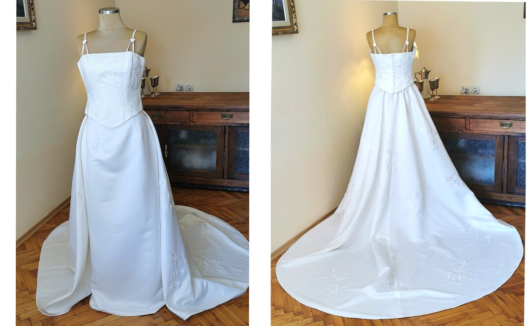 Vintage Designer Wedding Dress,, Romantica of Demon England Size M-L ...