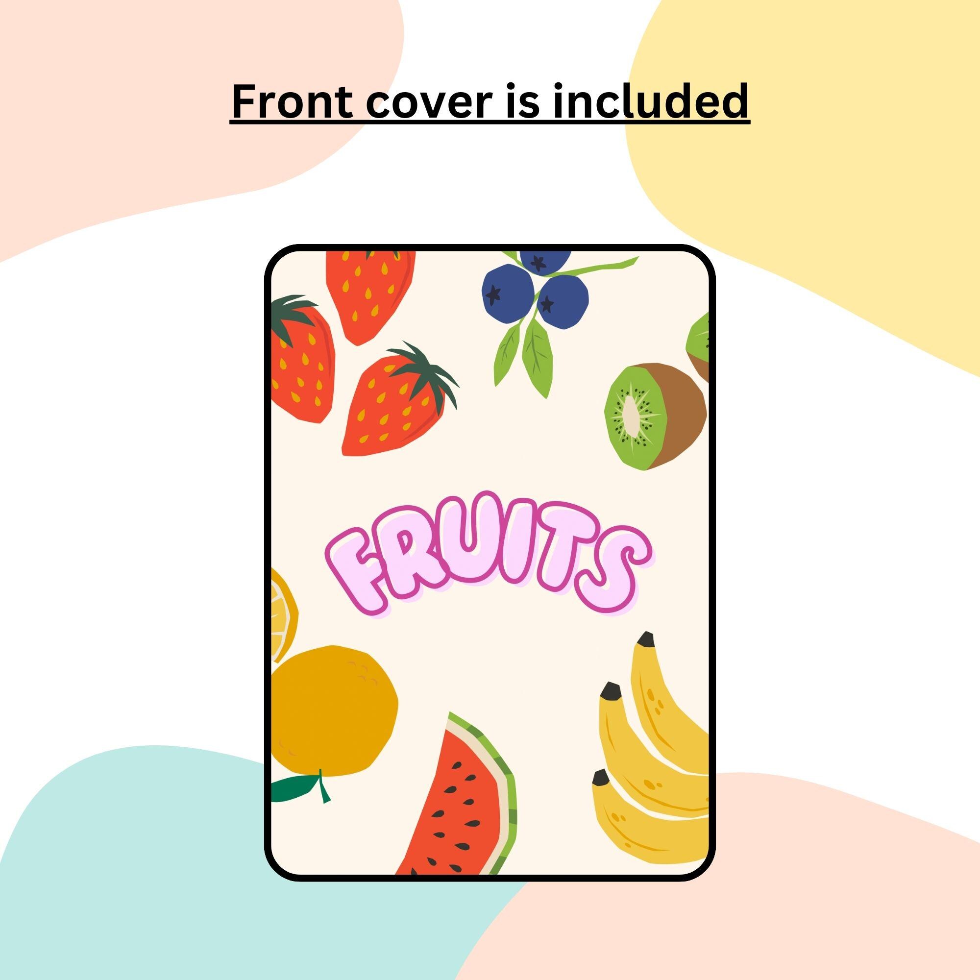 28 Cute Fruits Flash Cards | Flashcards for Kids | Toddler Preschool ...