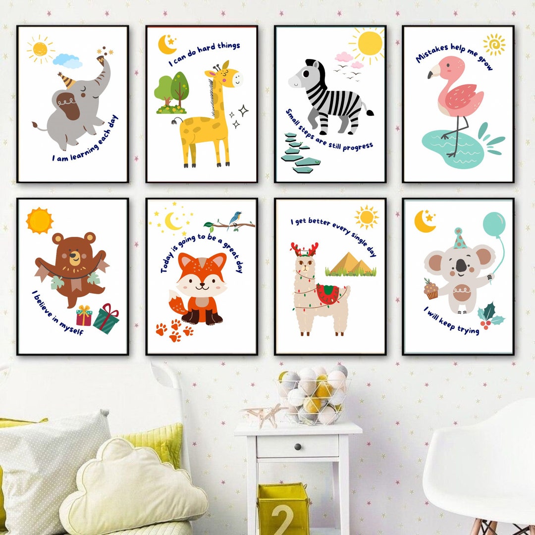 Cute Animals Affirmation Poster Bundle | Words of Affirmation ...