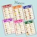 Printable Pretend Play Restaurant Menus | Kids Play Menus | Kitchen ...