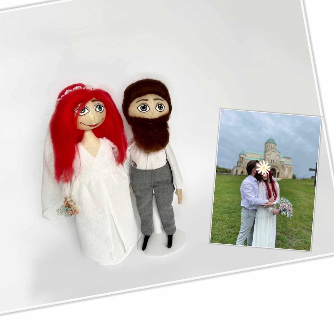 Handmade Bride and Groom Dolls, Exclusive Couples Figurines for Wedding ...