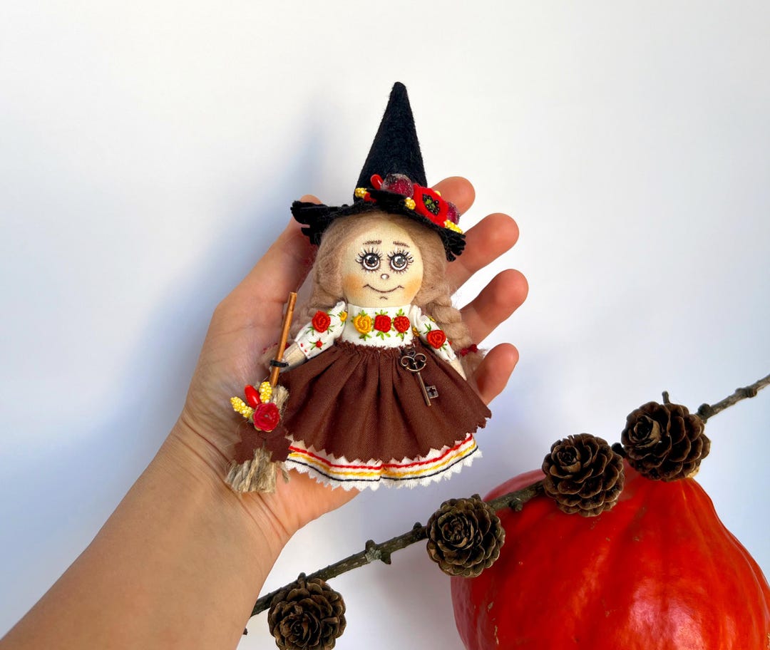 Halloween Kitchen Witch Cloth Doll, Custom Primitive Witch Doll ...