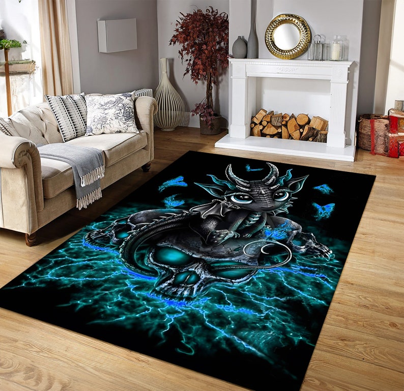 Dragon Rug, Mythical Creatures, Legendary Design, Fantastic Rug, Dragon ...