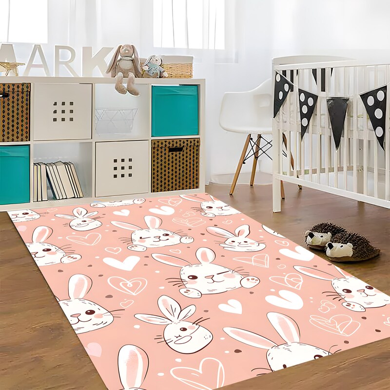 Bunny Rug - Etsy