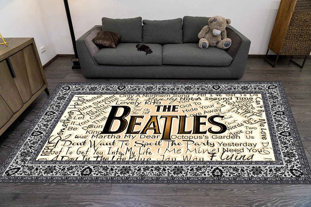 The Beatles Themed Rug, Music Inspired Design, Beatles Fan, Popular Rug ...