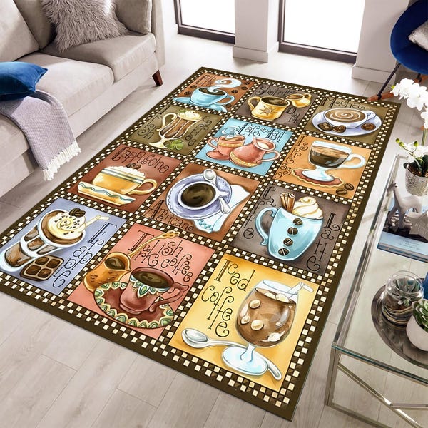 Coffee Themed Area Rugs - Etsy