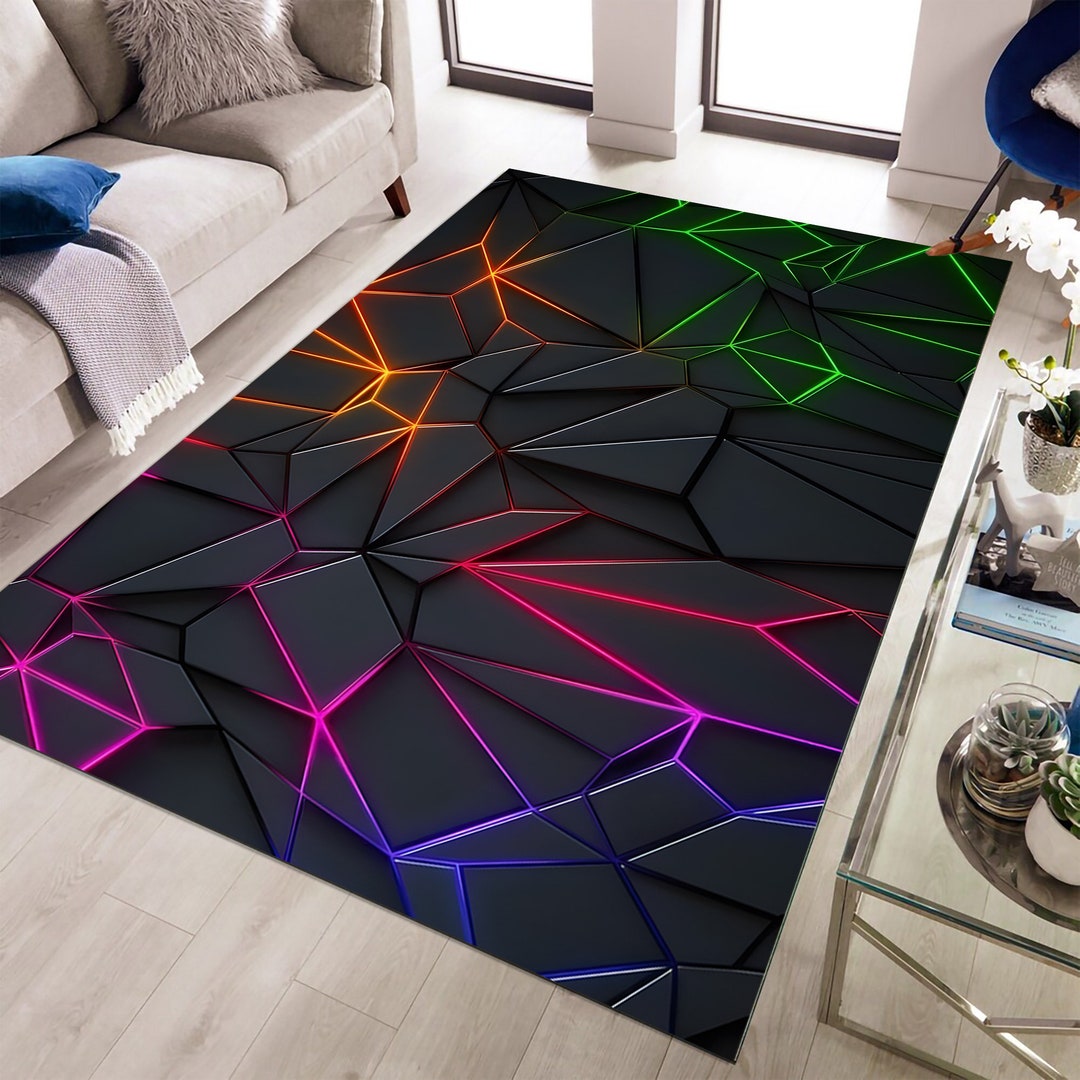 3D Geometric Rug, Depth and Dimension, Artistic Flair, Unique Decor ...