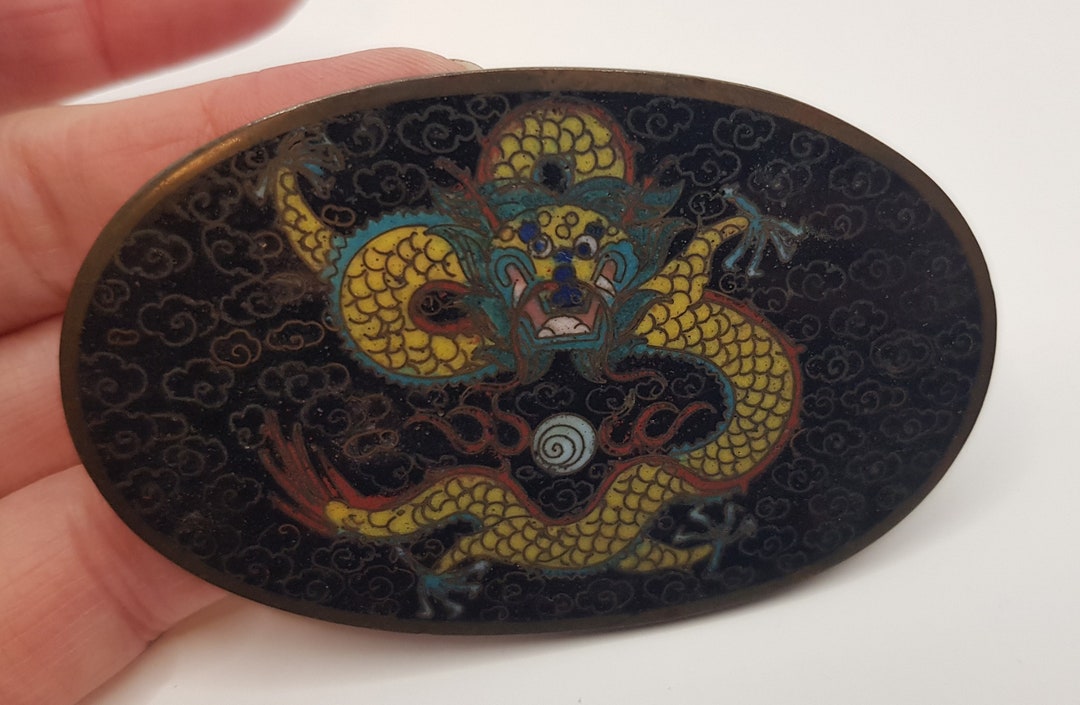 Chinese Cloisonne Belt Buckle, - Etsy