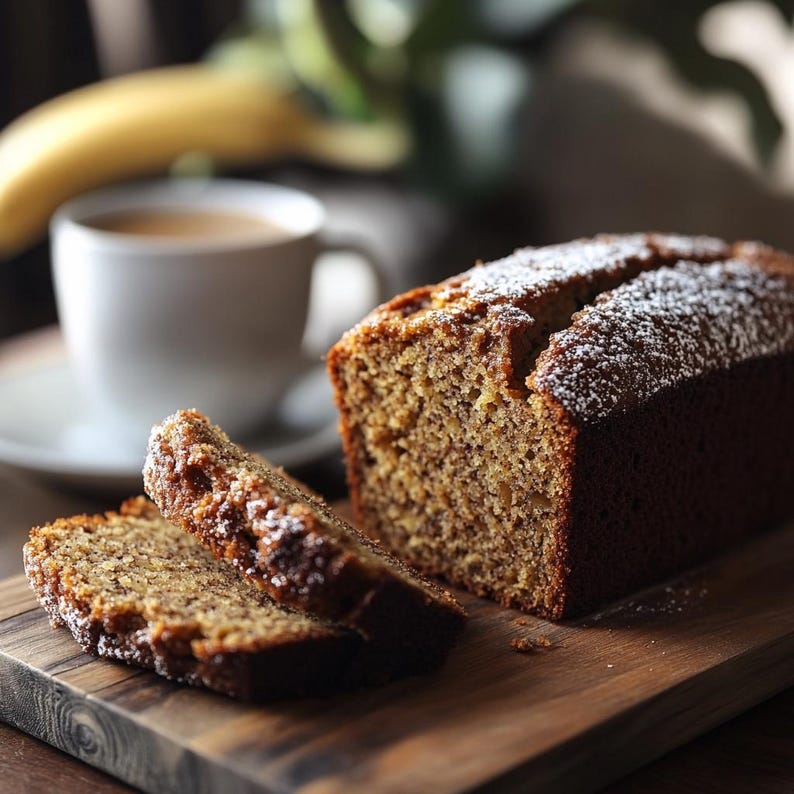 Banana Bread Digital Recipe Classic Moist Version PDF Format Easy ...