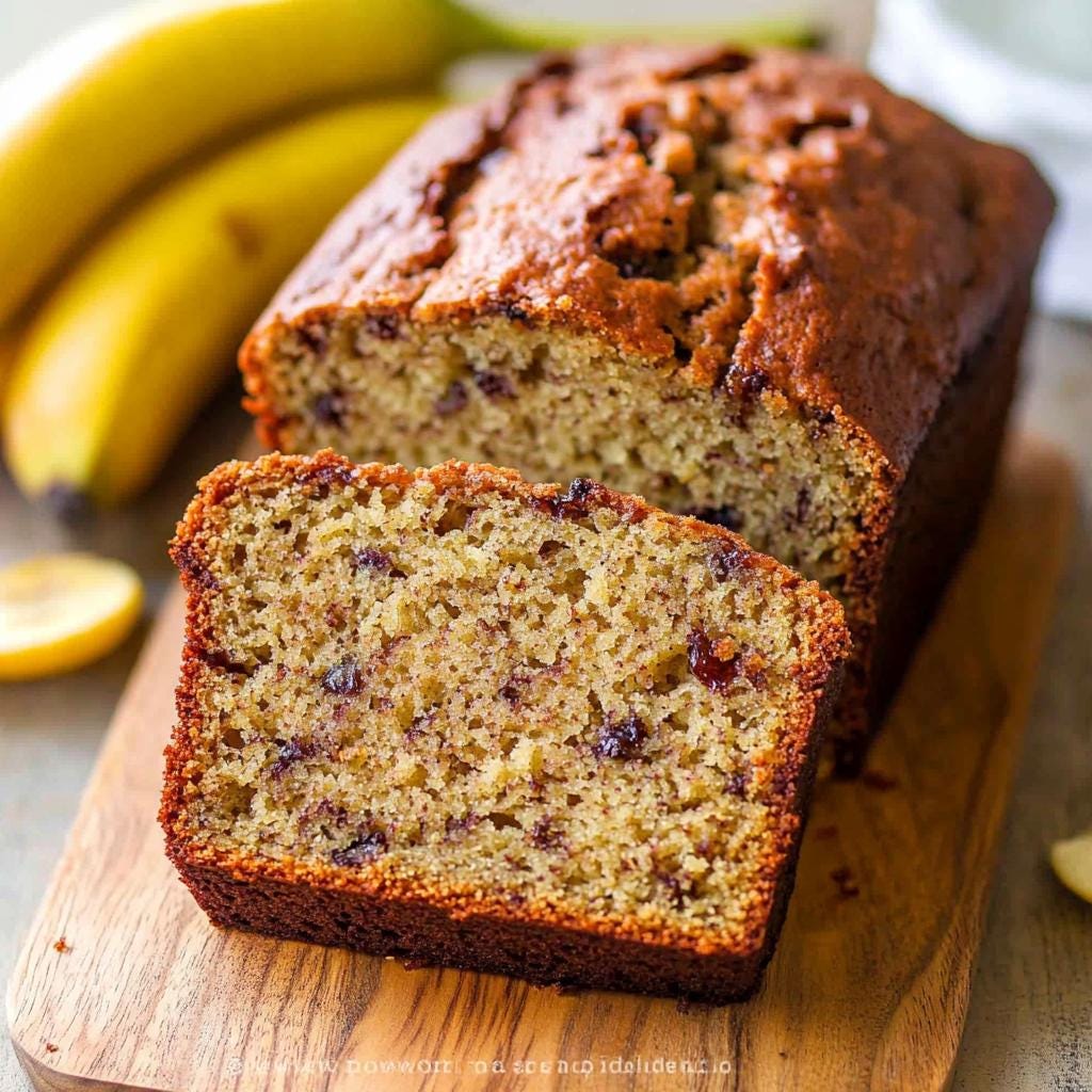Banana Bread Digital Recipe Classic Moist Version PDF Format Easy ...
