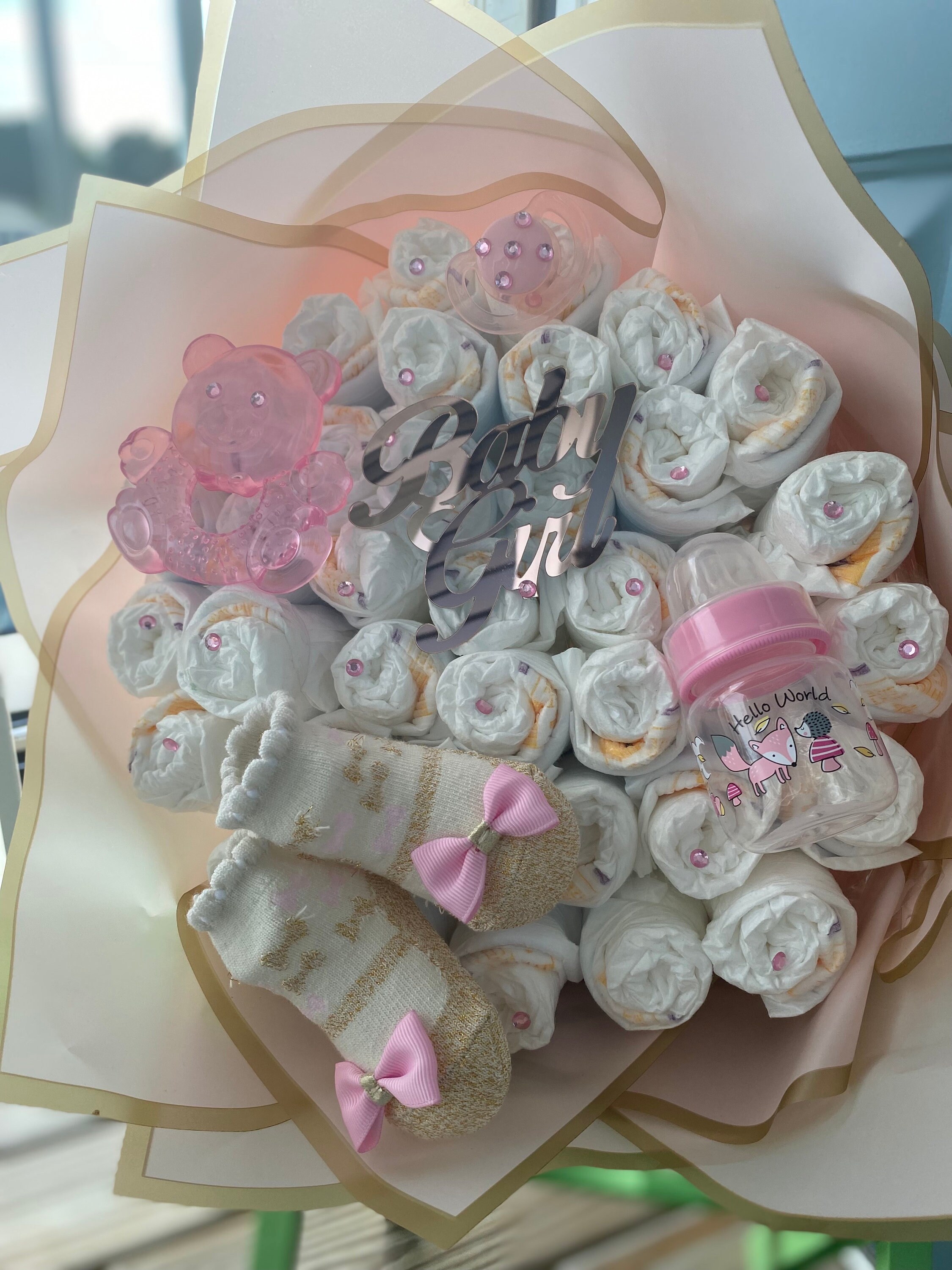 Diaper Cake Baby Shower Gift Diaper Bouquet - Etsy