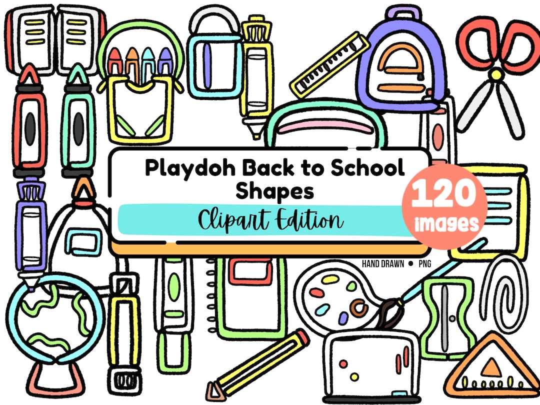 Playdoh Back to School Shapes Clip Art Images for Teaching Resources ...