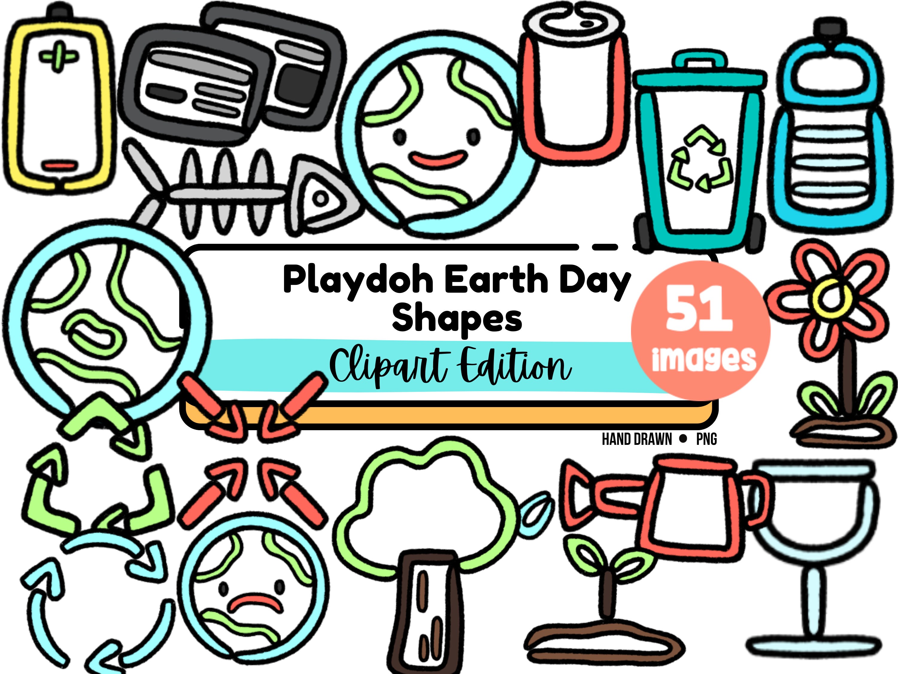 Playdoh Clip Art Bundle Images for Teaching Resources Hand Drawn Clip ...