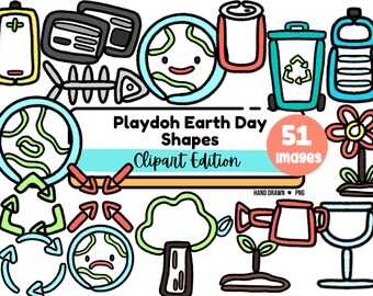 Playdoh Clip Art Bundle Images for Teaching Resources Hand Drawn Clip ...
