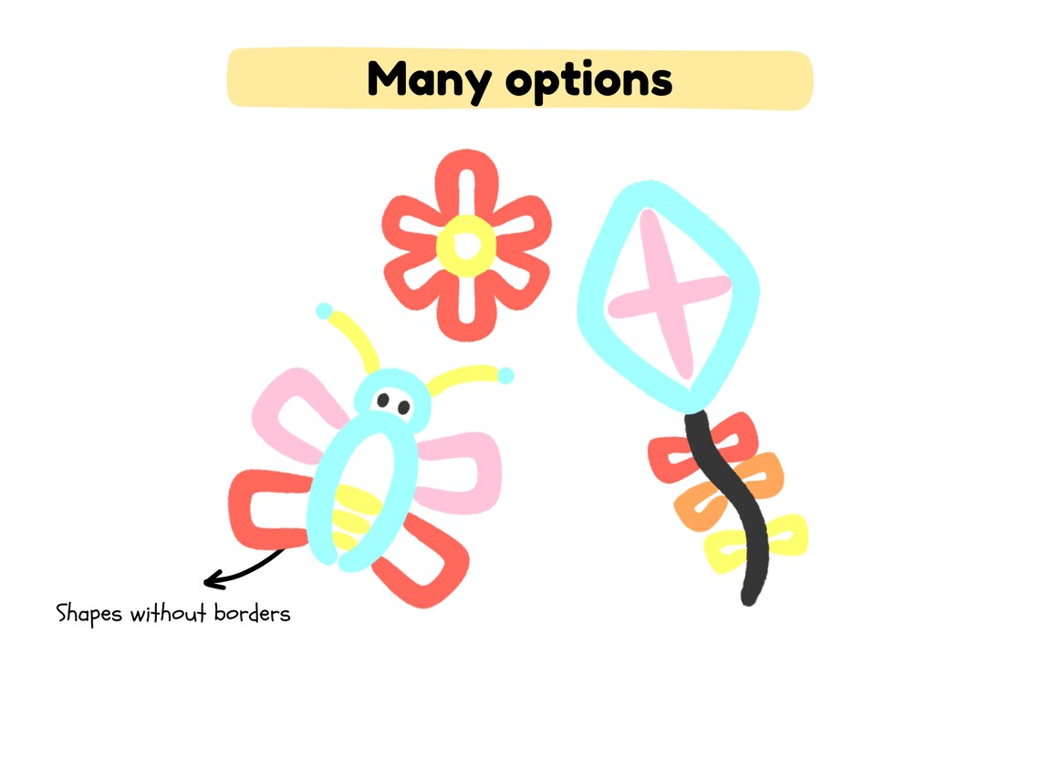 Playdoh Spring Shapes Clip Art Images for Teaching Resources Hand Drawn ...