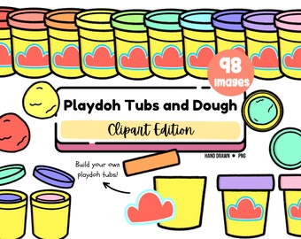 Playdoh Summer Shapes Clip Art Images for Teaching Resources Hand Drawn ...