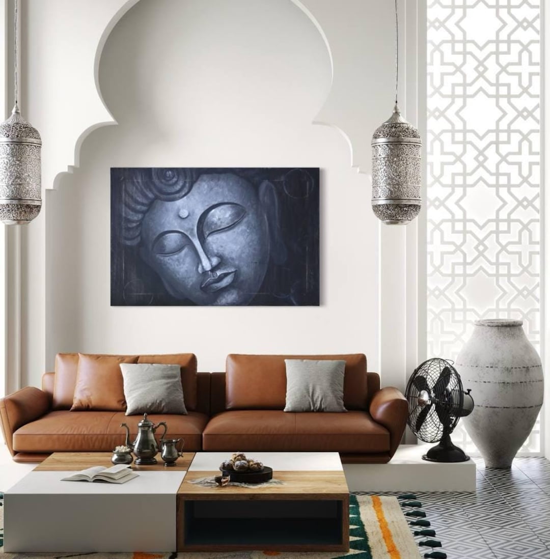 Zen Buddha Canvas Painting,religious Wall Art Decor,abstract Yoga ...