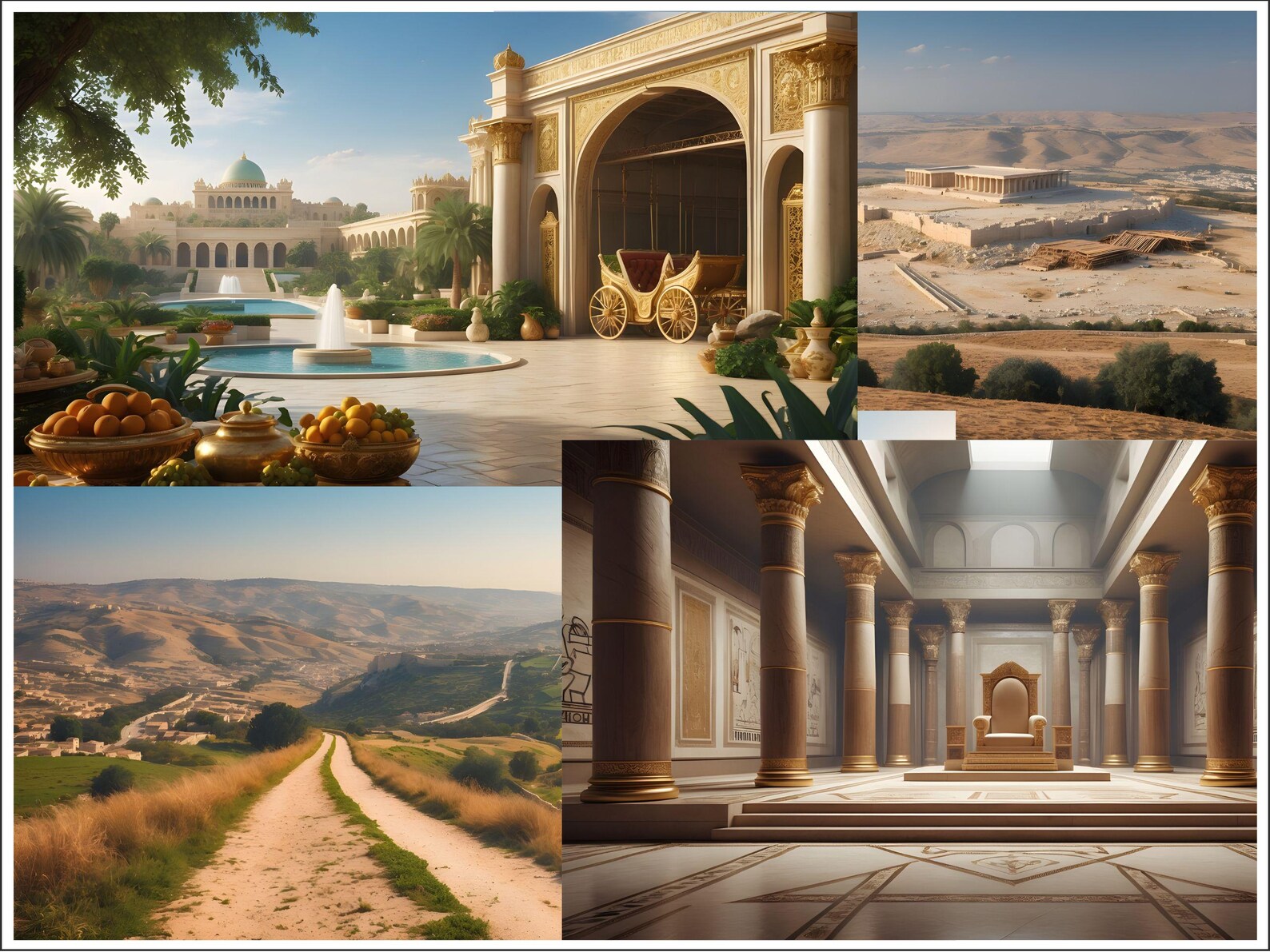 The Story of King Solomon Clipart Bundle – Solomon's Temple, Queen of ...