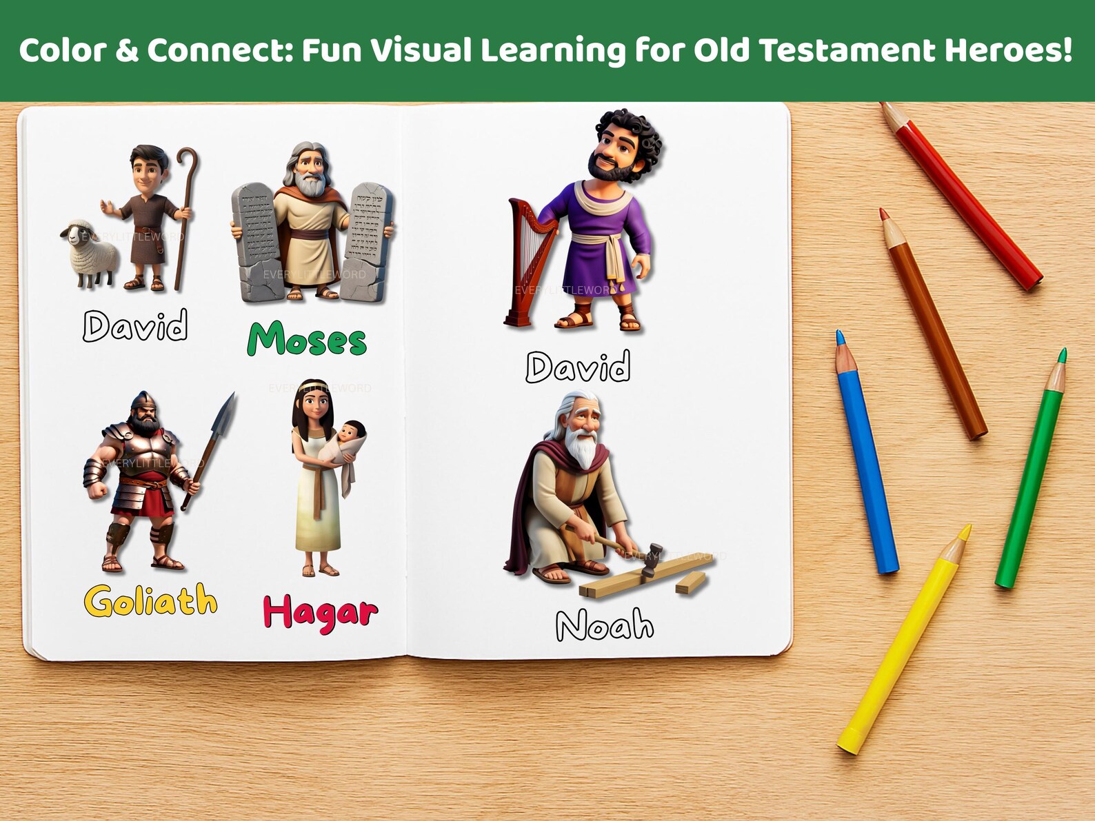 Biblical Characters Clipart Bundle, Bible Stories, Biblical People ...