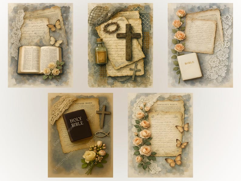 Christian Junk Journal Kit Printable - Faith-based Ephemera - Bible ...
