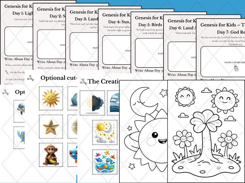 Genesis for Kids | the Creation - Bible Learning Kit, Clipart ...