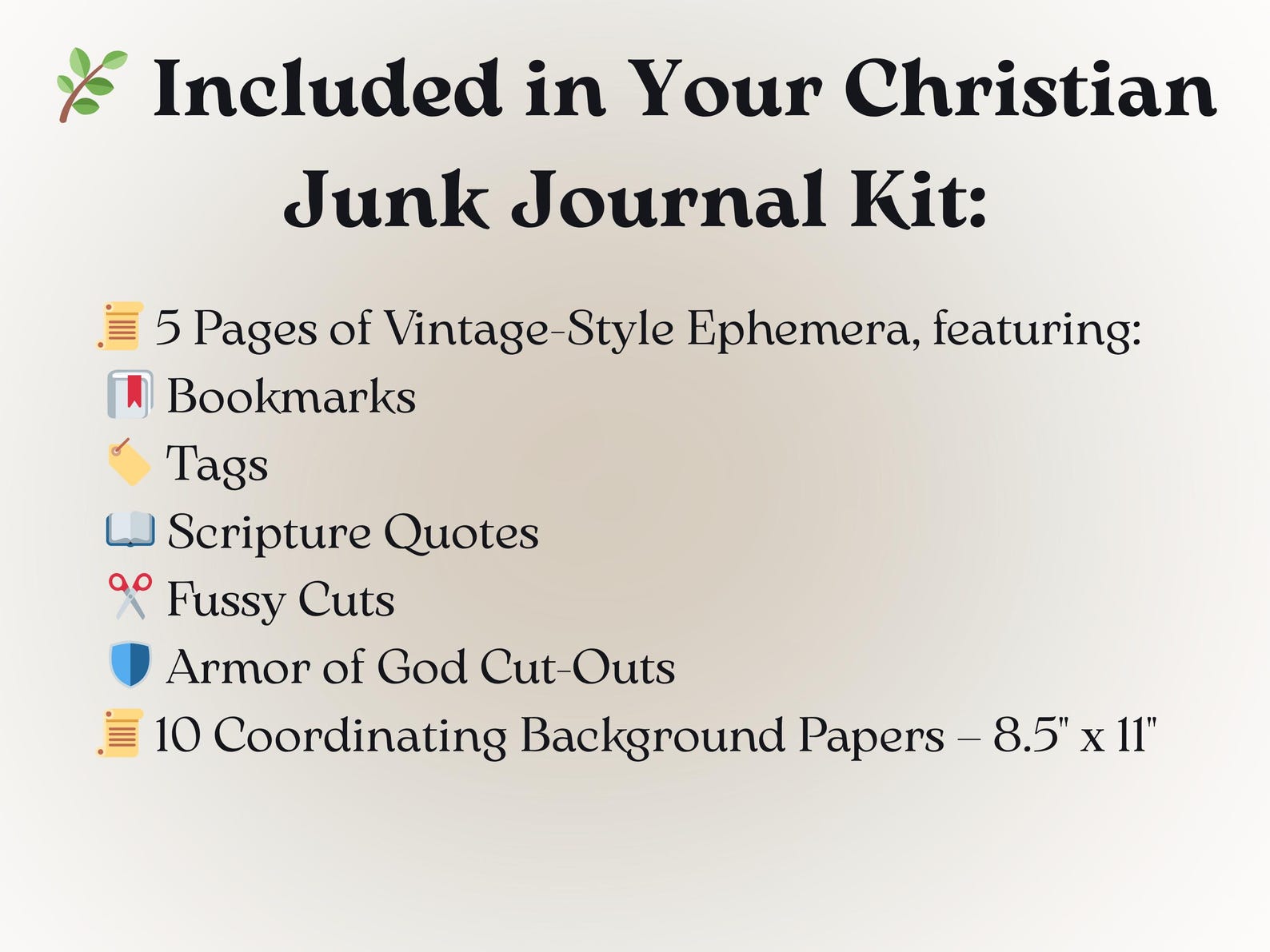 Christian Junk Journal Kit Printable - Faith-based Ephemera - Bible ...