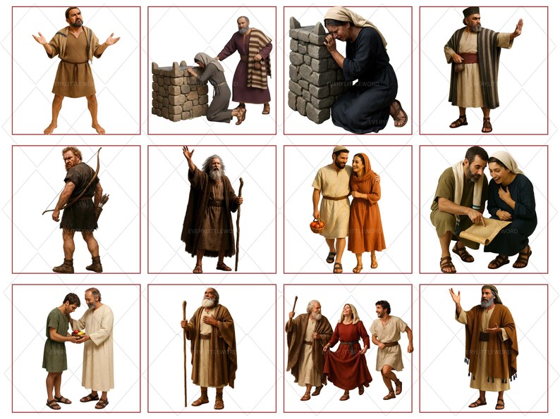 Malachi Clipart Set | Malachi's Message, Old Testament Characters ...