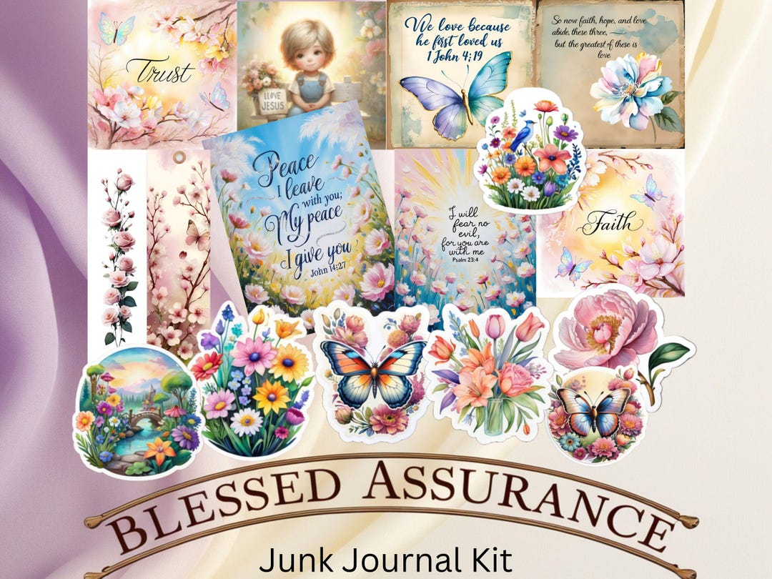 Christian Junk Journal Kit Printable Faith-based Ephemera Bible Study ...