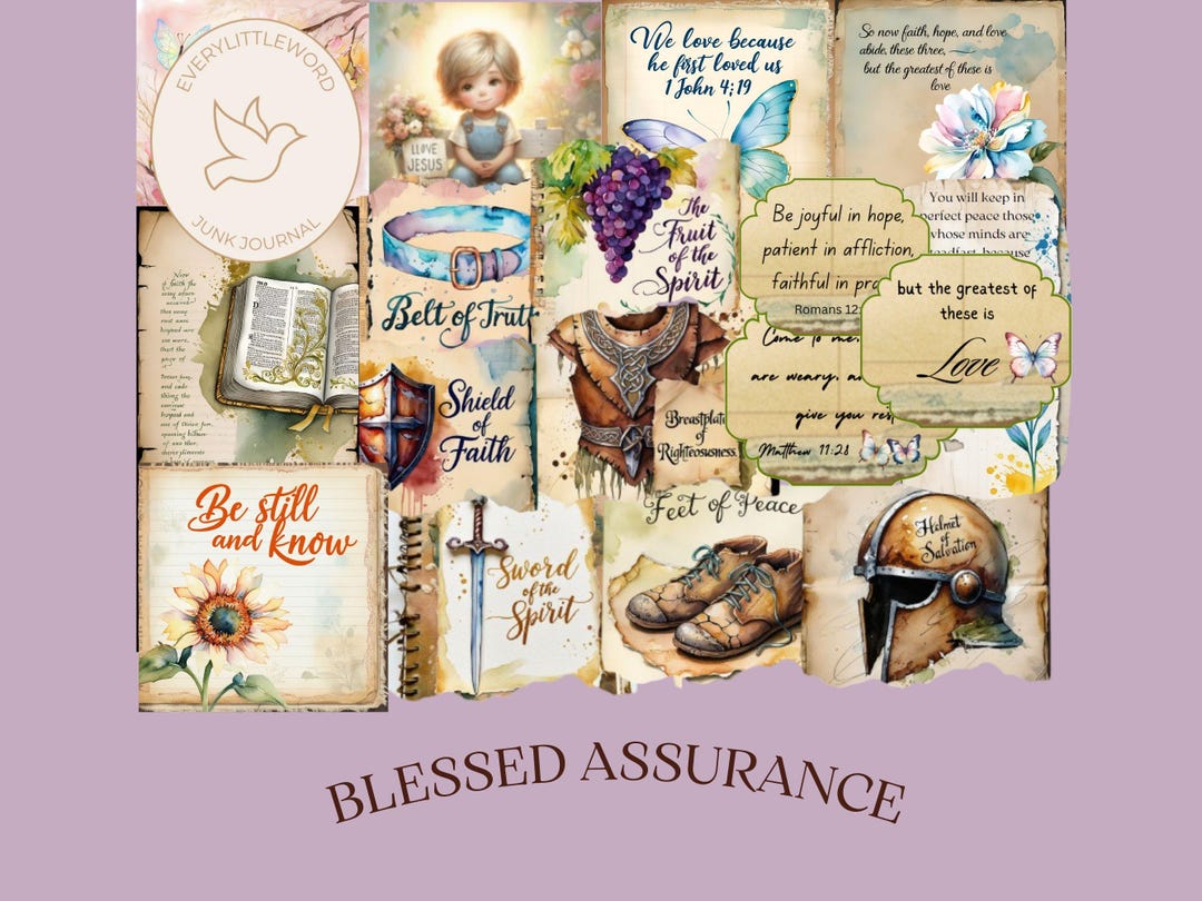 Christian Junk Journal Kit Printable - Faith-based Ephemera - Bible ...
