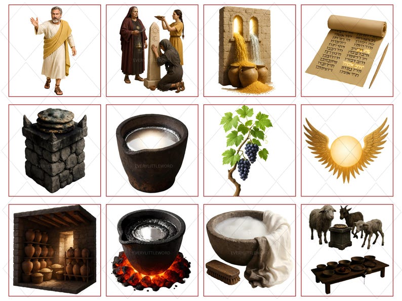 Malachi Clipart Set | Malachi's Message, Old Testament Characters ...