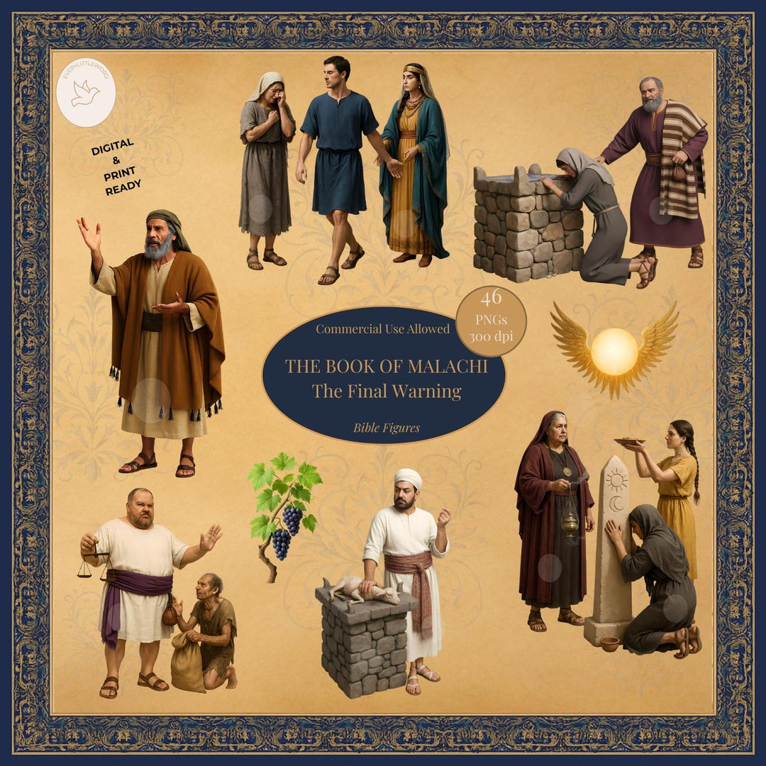 Malachi Clipart Set | Malachi's Message, Old Testament Characters ...
