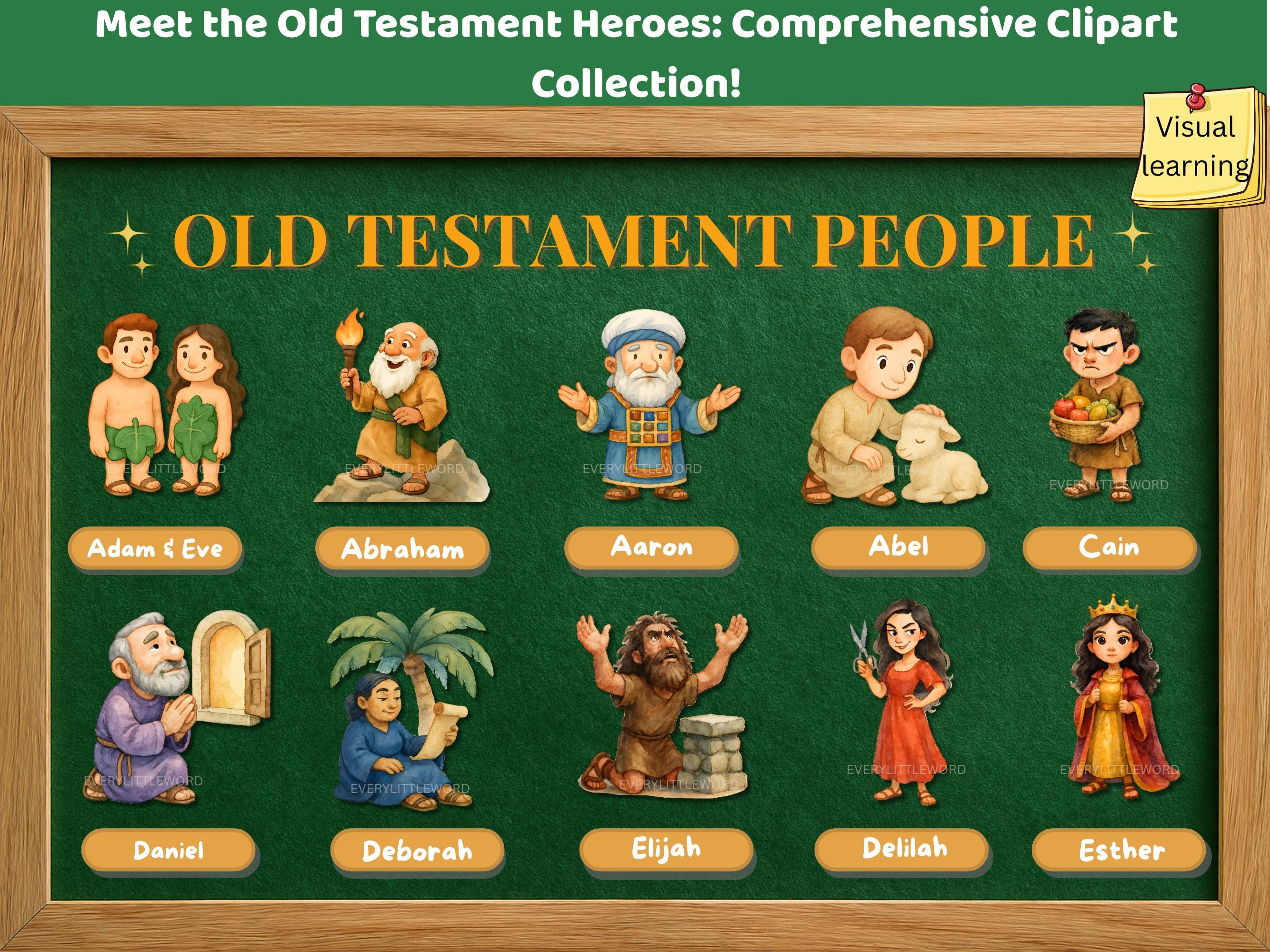 Old Testament Biblical Characters Clipart, Bible Story PNG, Christian ...