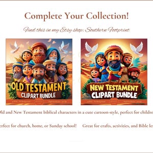 Biblical Characters Clipart Bundle, Bible Stories, Biblical People ...