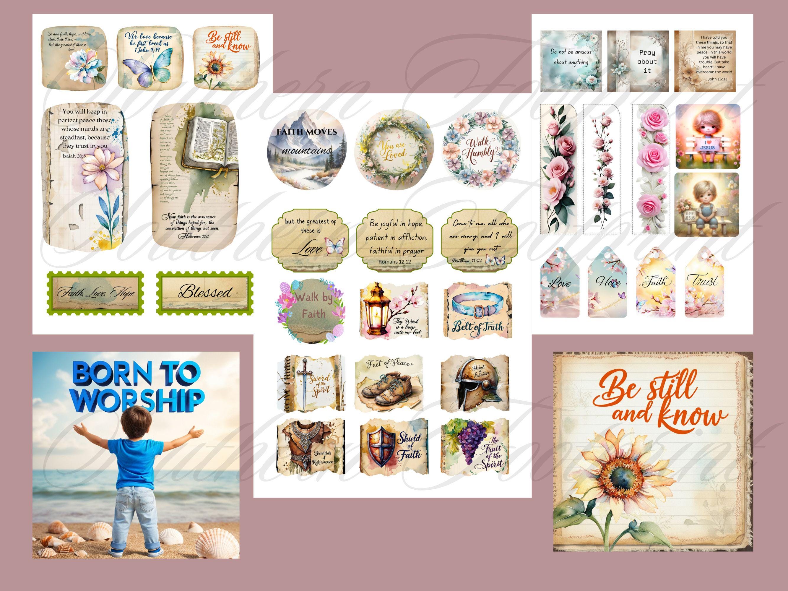 Christian Junk Journal Kit Printable - Faith-based Ephemera - Bible ...