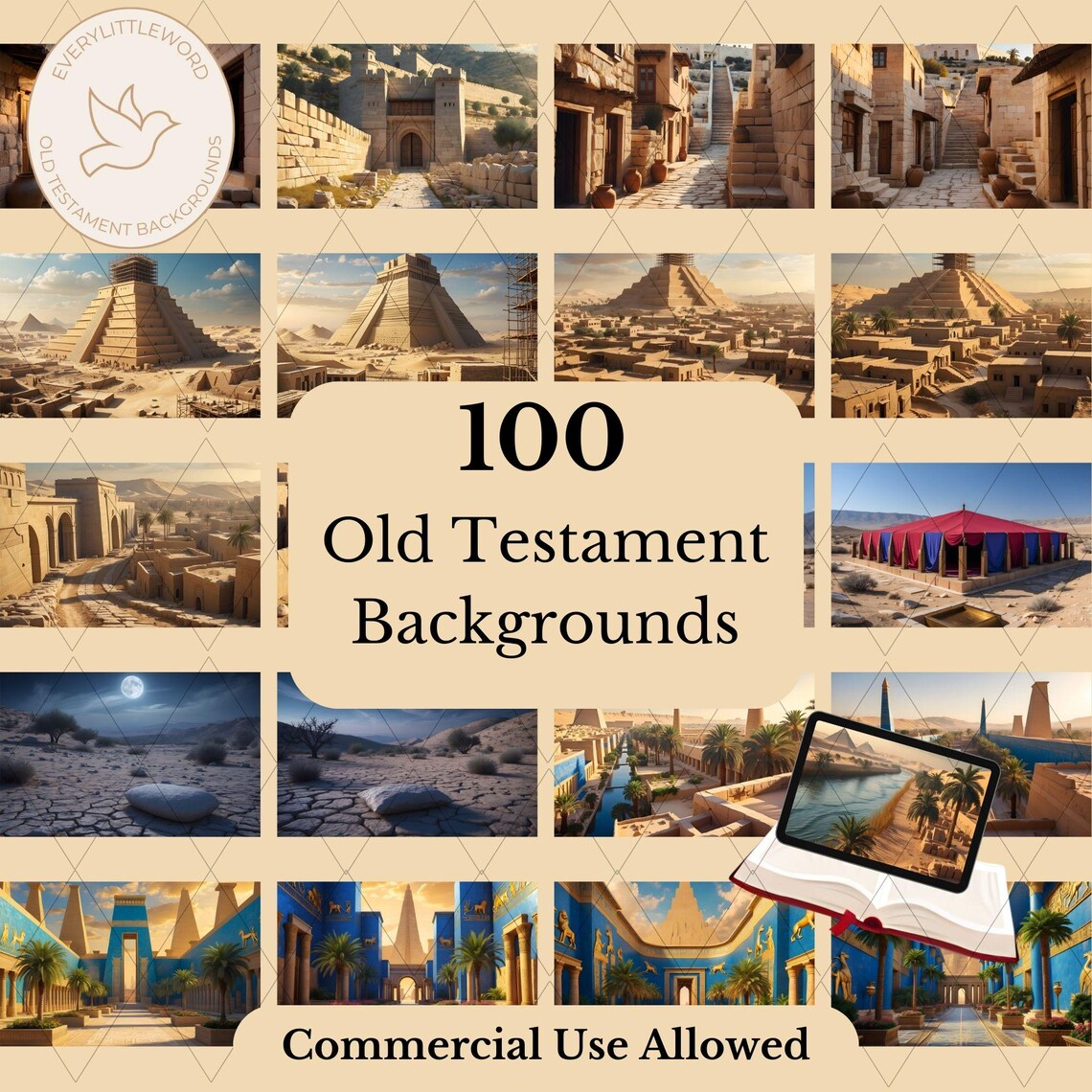 Old Testament Bible Backgrounds Bundle – Biblical Scenes, Ancient Bible ...