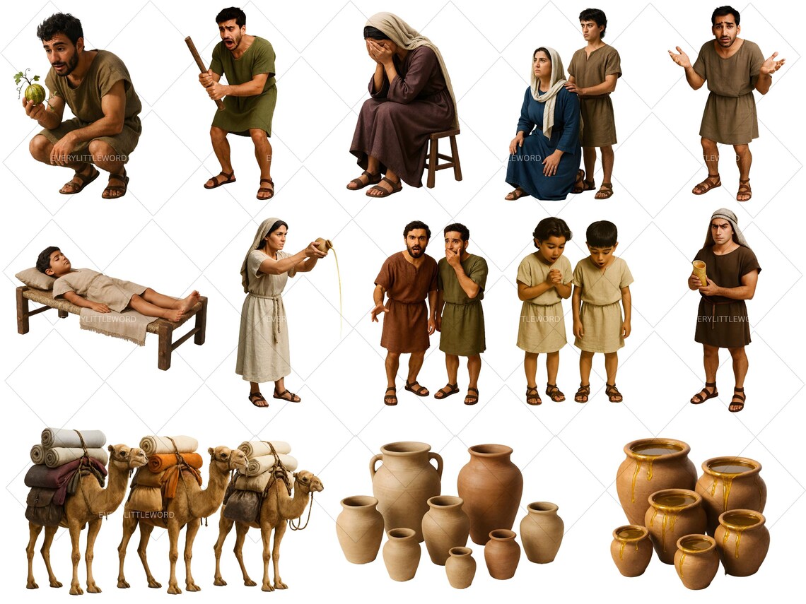 Elisha Bible Story Clipart, Life & Miracles of Elisha, Old Testament ...