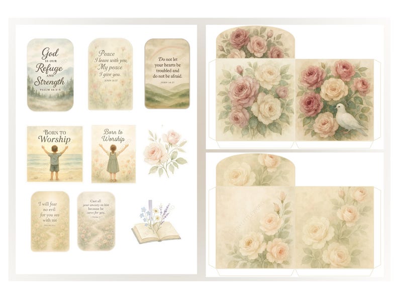 Christian Junk Journal Kit Printable - Faith-based Ephemera - Bible ...