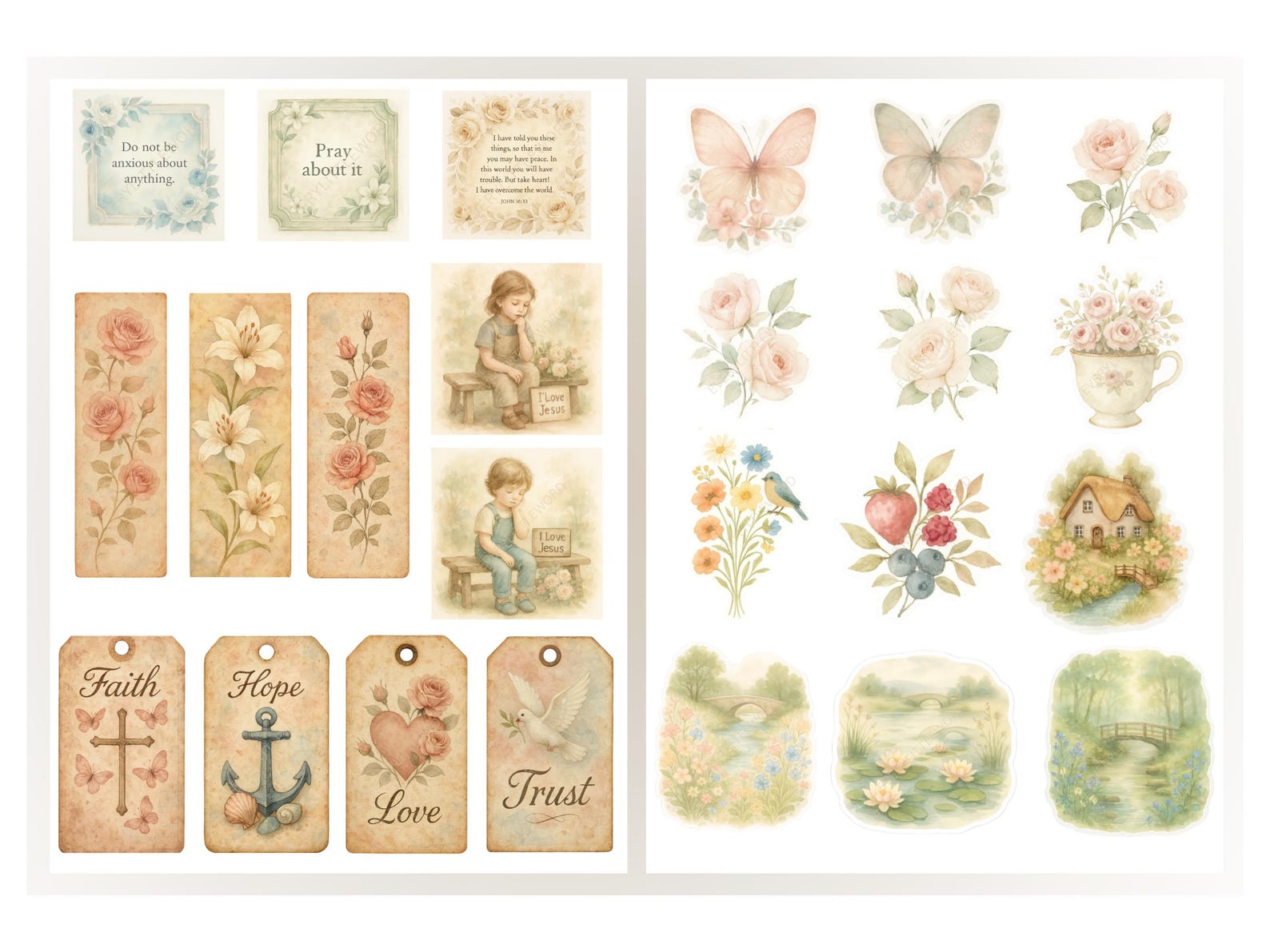 Christian Junk Journal Kit Printable - Faith-based Ephemera - Bible ...