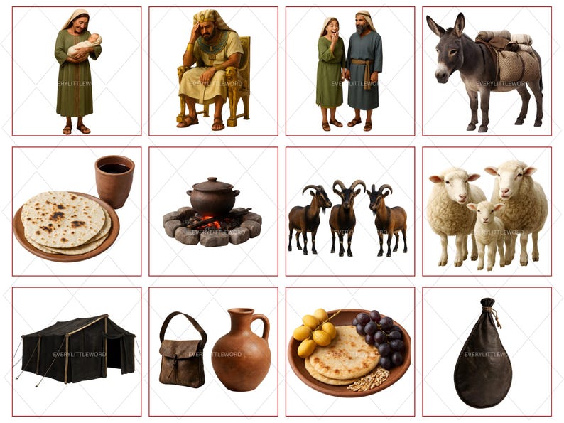 Abraham Clipart, Old Testament PNG, Bible Characters Clipart, Biblical ...