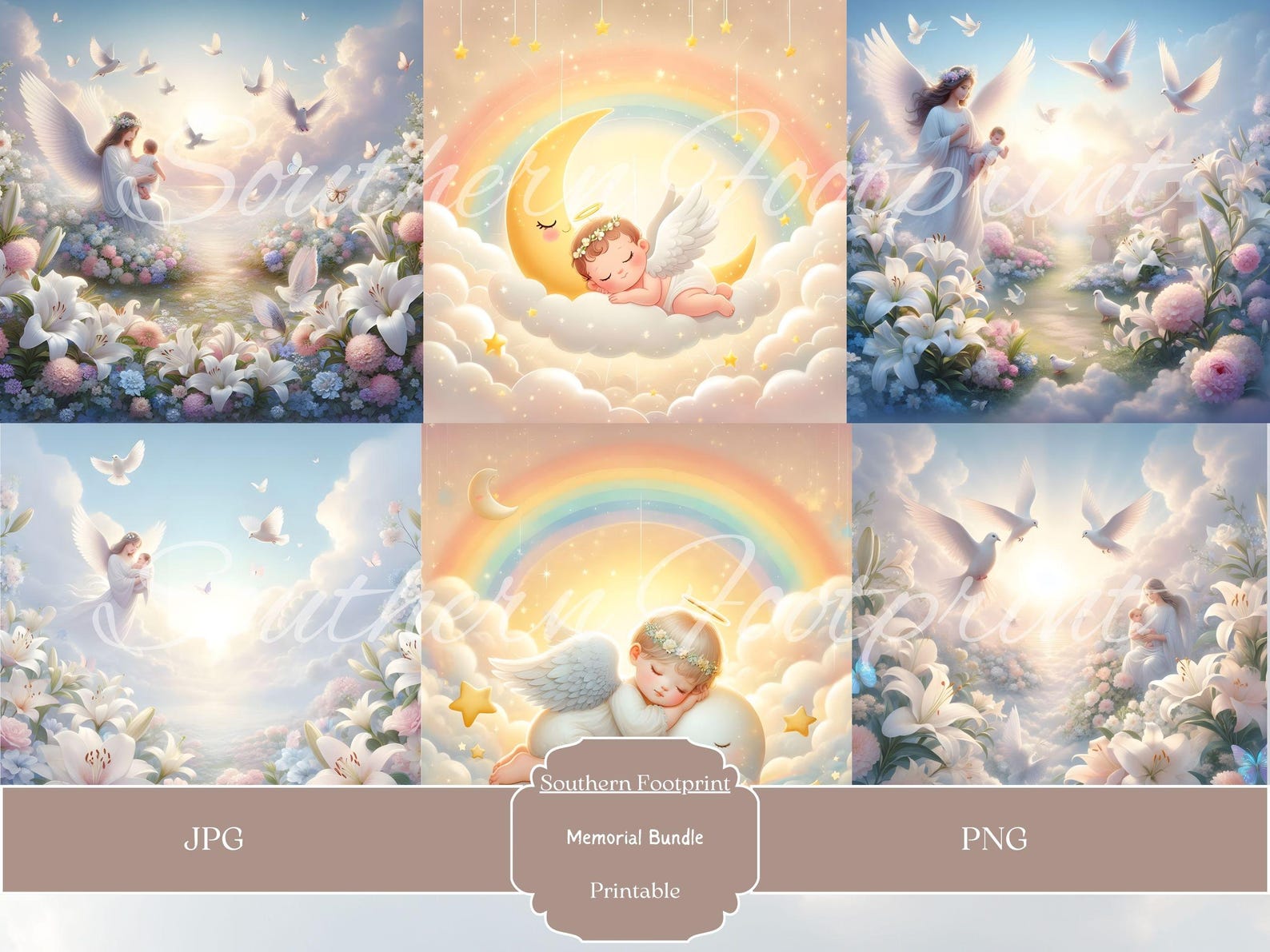 Memorial Backgrounds and Memorial Clipart for Baby, Heaven Backgrounds ...