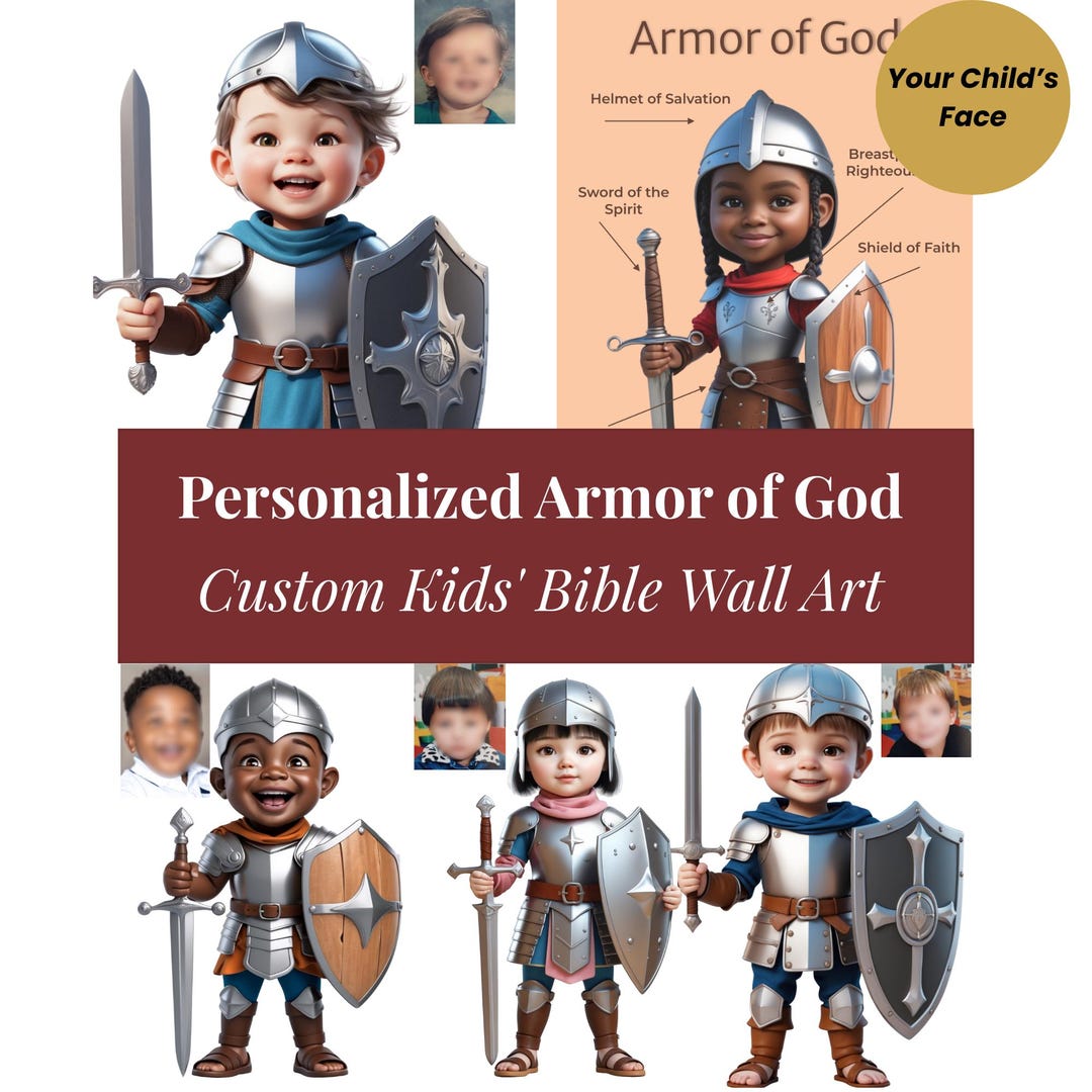Personalized Christian Wall Art - Armor of God Digital Print, Christian ...